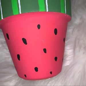 Hand Crafted | Accents | Hp New Watermelon Hand Painted Flower Pot ...